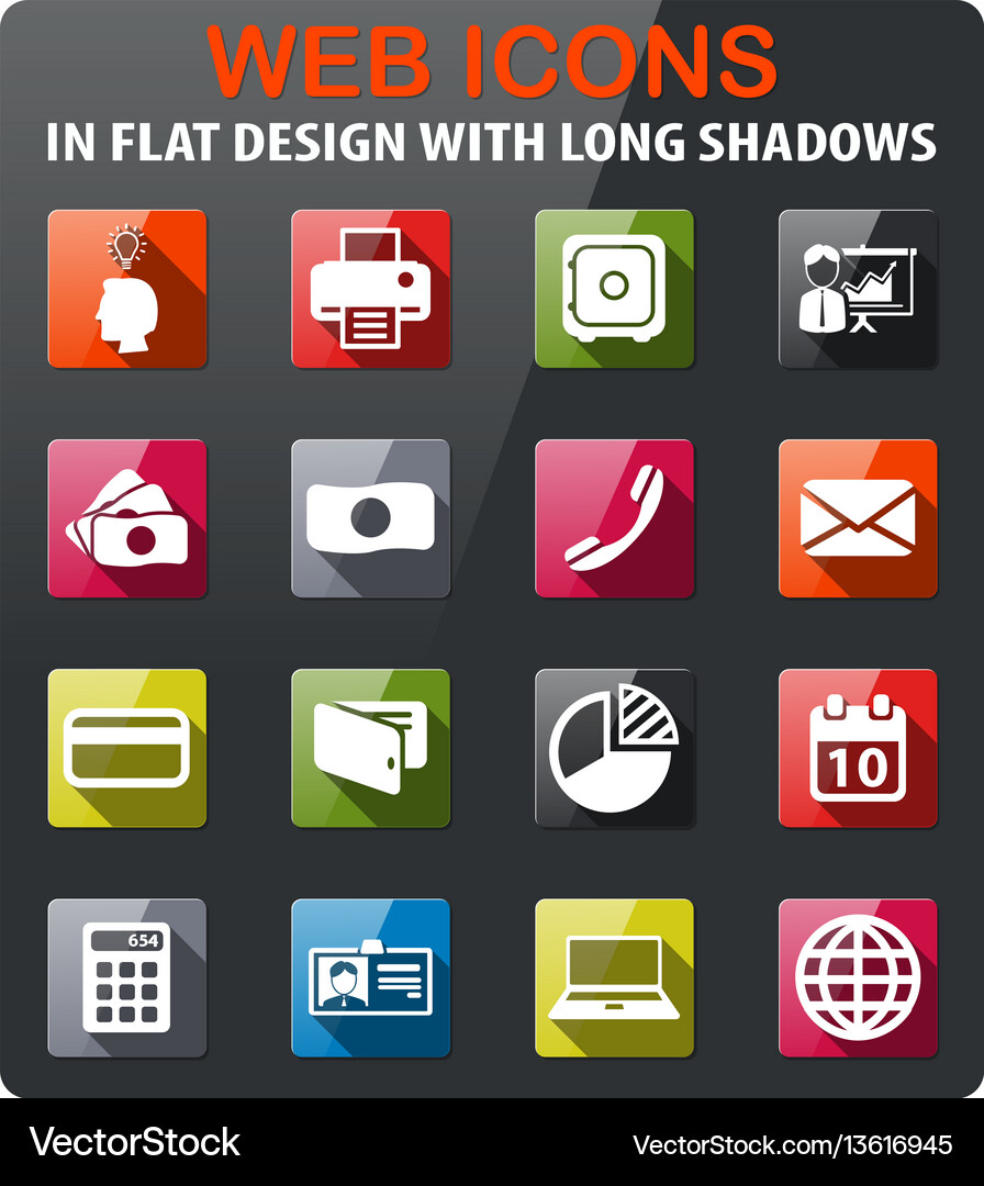Office simply icons Royalty Free Vector Image - VectorStock