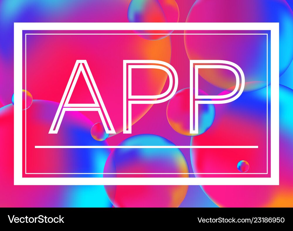 App concept on neon color Royalty Free Vector Image