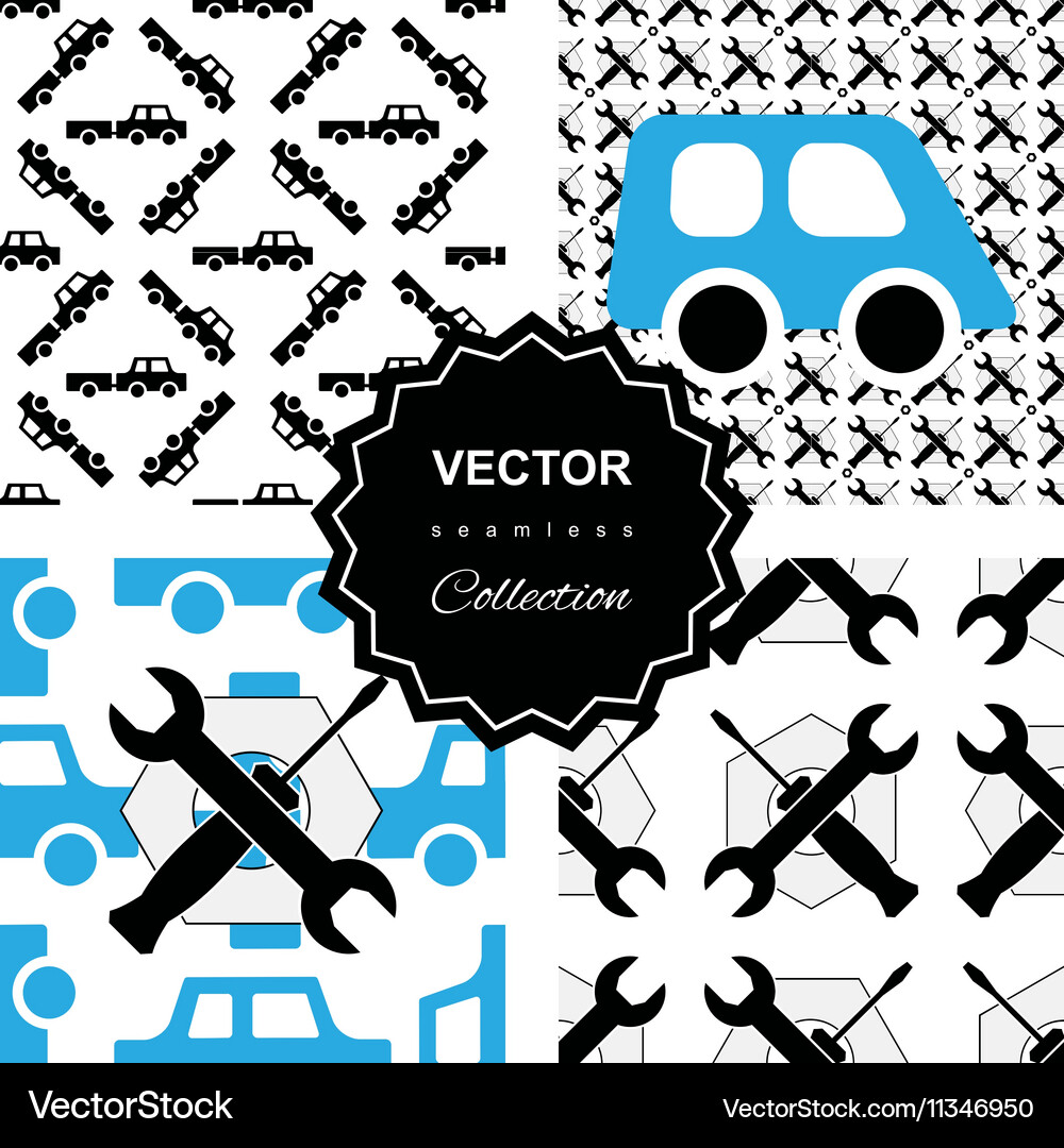 Auto service or car repair seamless pattern Vector Image