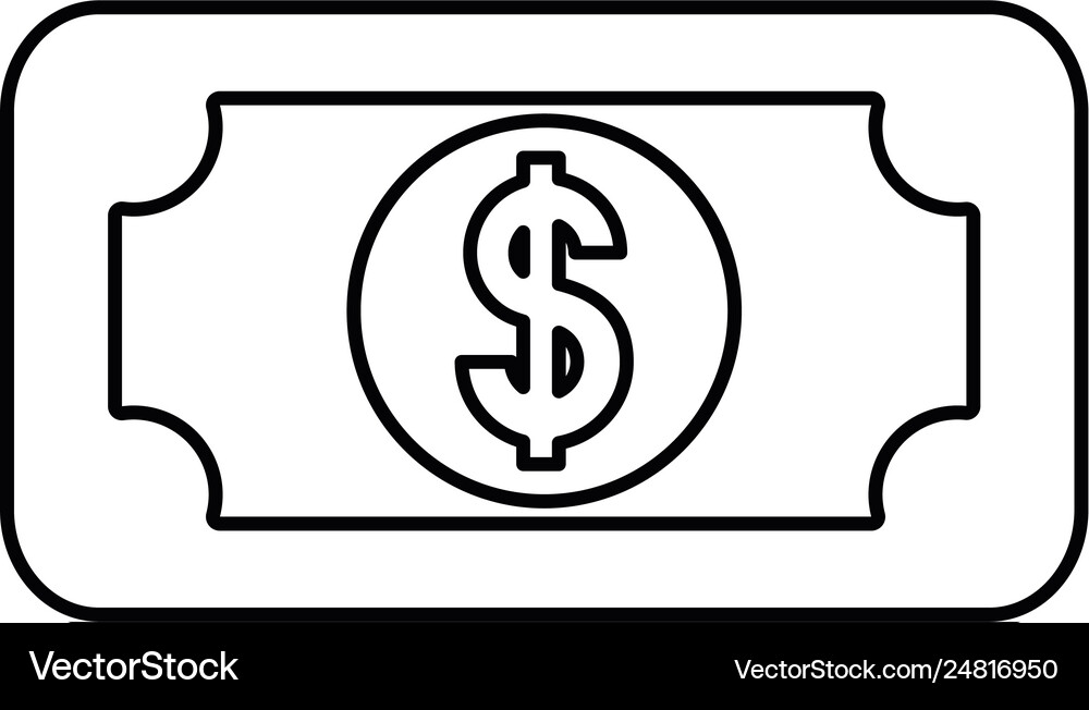 Banknote money currency Royalty Free Vector Image