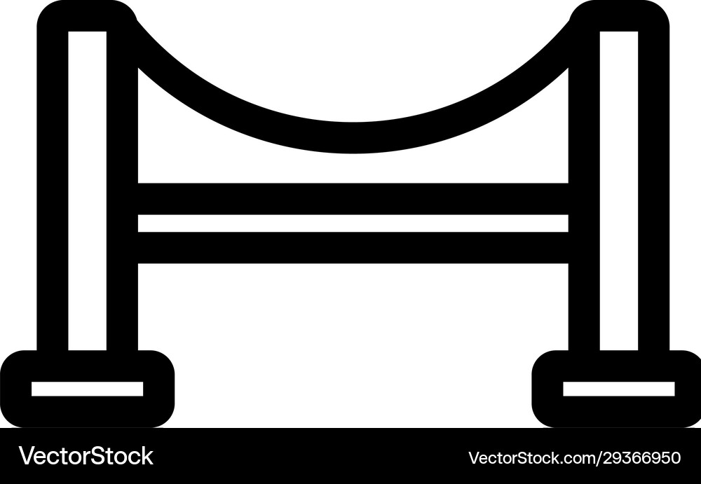Bridge icon isolated contour symbol Royalty Free Vector