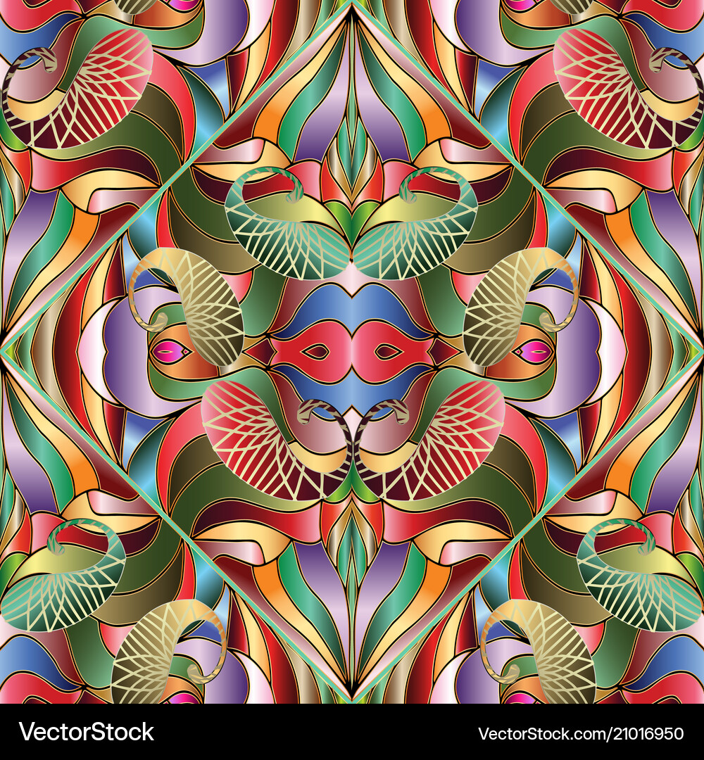 Colorful bright abstract paisley seamless pattern Vector Image