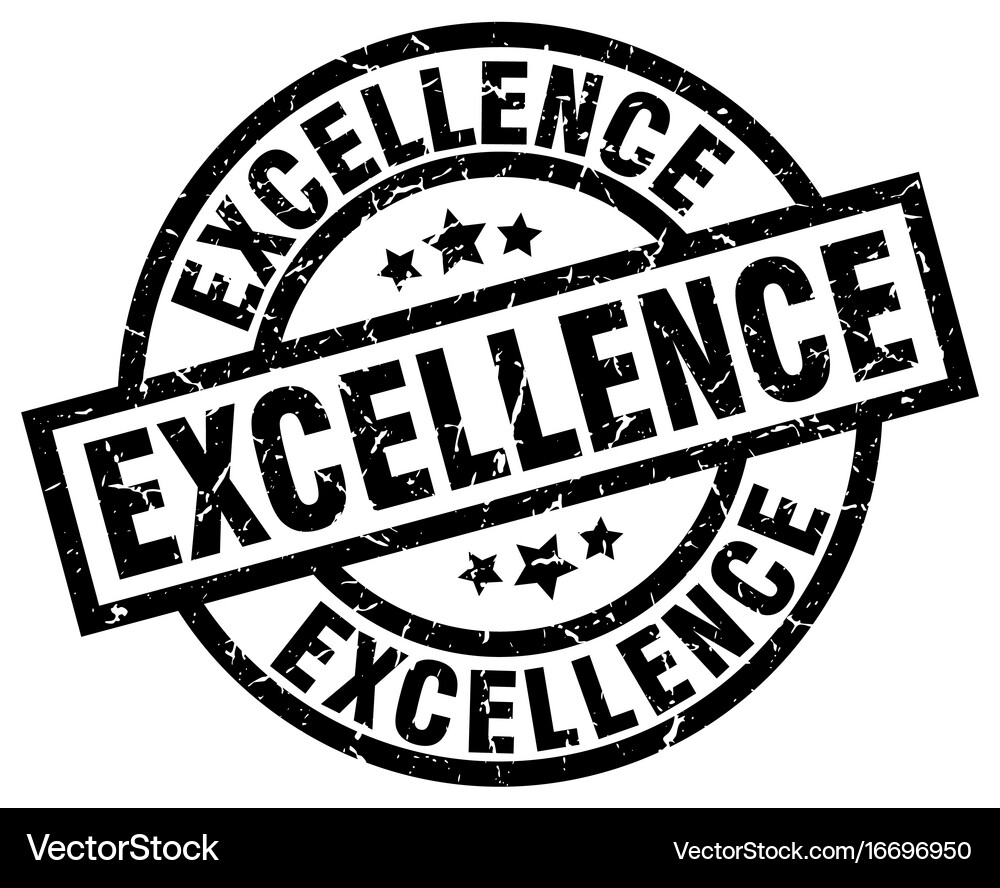 Excellence round grunge black stamp Royalty Free Vector