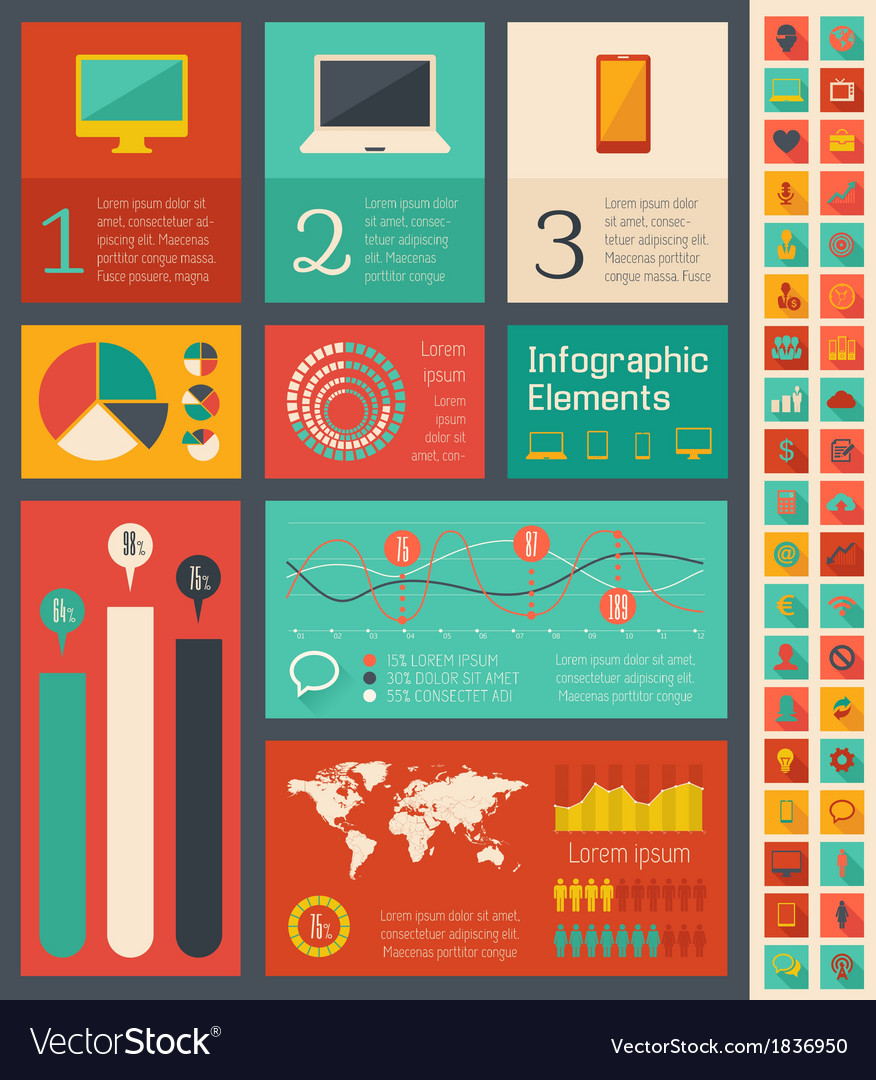 It industry infographic elements Royalty Free Vector Image