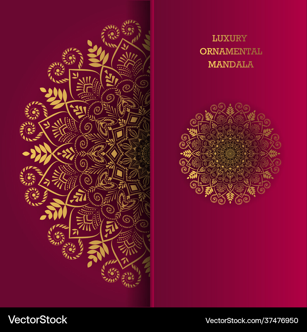 Luxury arabic ornamental manda Royalty Free Vector Image