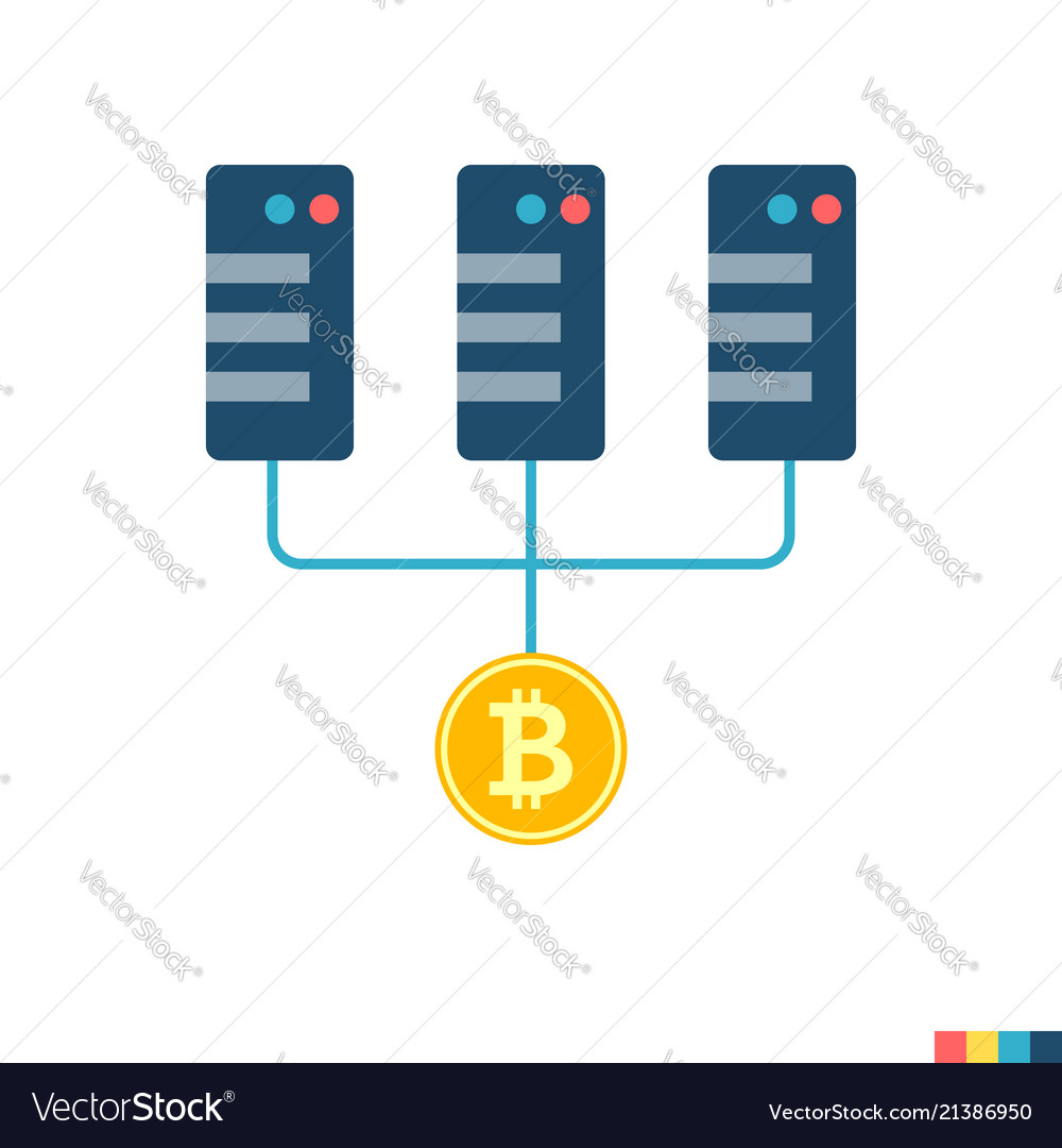 Mining pool flat icon Royalty Free Vector Image