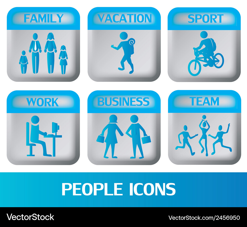 People icons over white background Royalty Free Vector Image