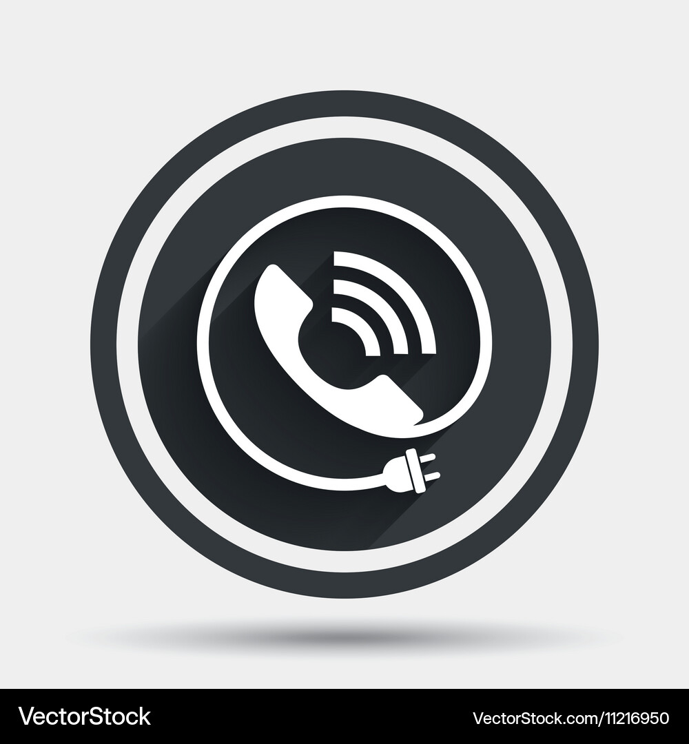 Phone sign icon call support symbol Royalty Free Vector