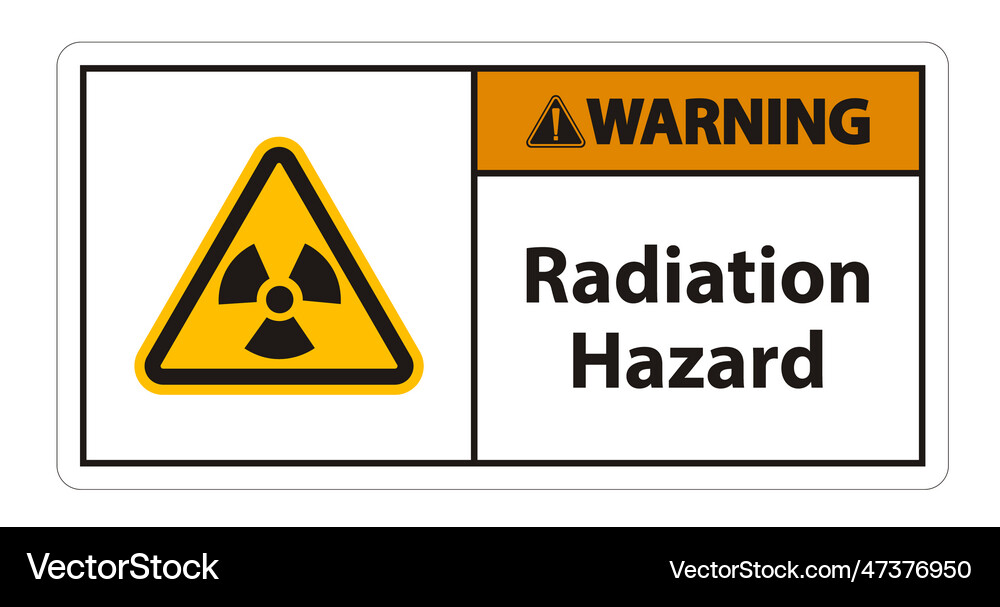 Radiation hazard symbol sign isolate on white Vector Image