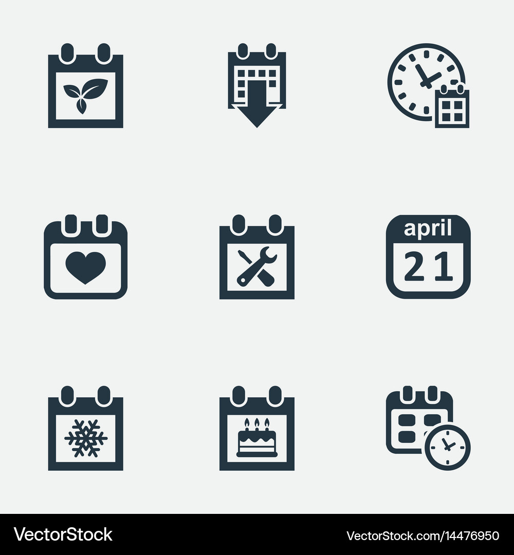Set of simple plan icons Royalty Free Vector Image