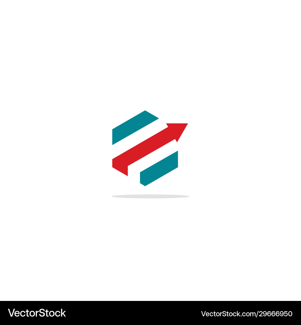 Shape line arrow business logo Royalty Free Vector Image