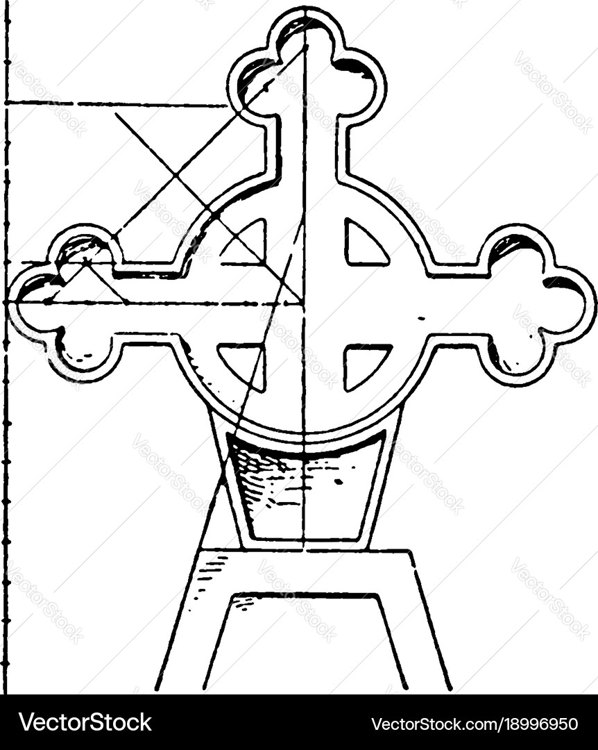 Tomb cross vintage Royalty Free Vector Image - VectorStock