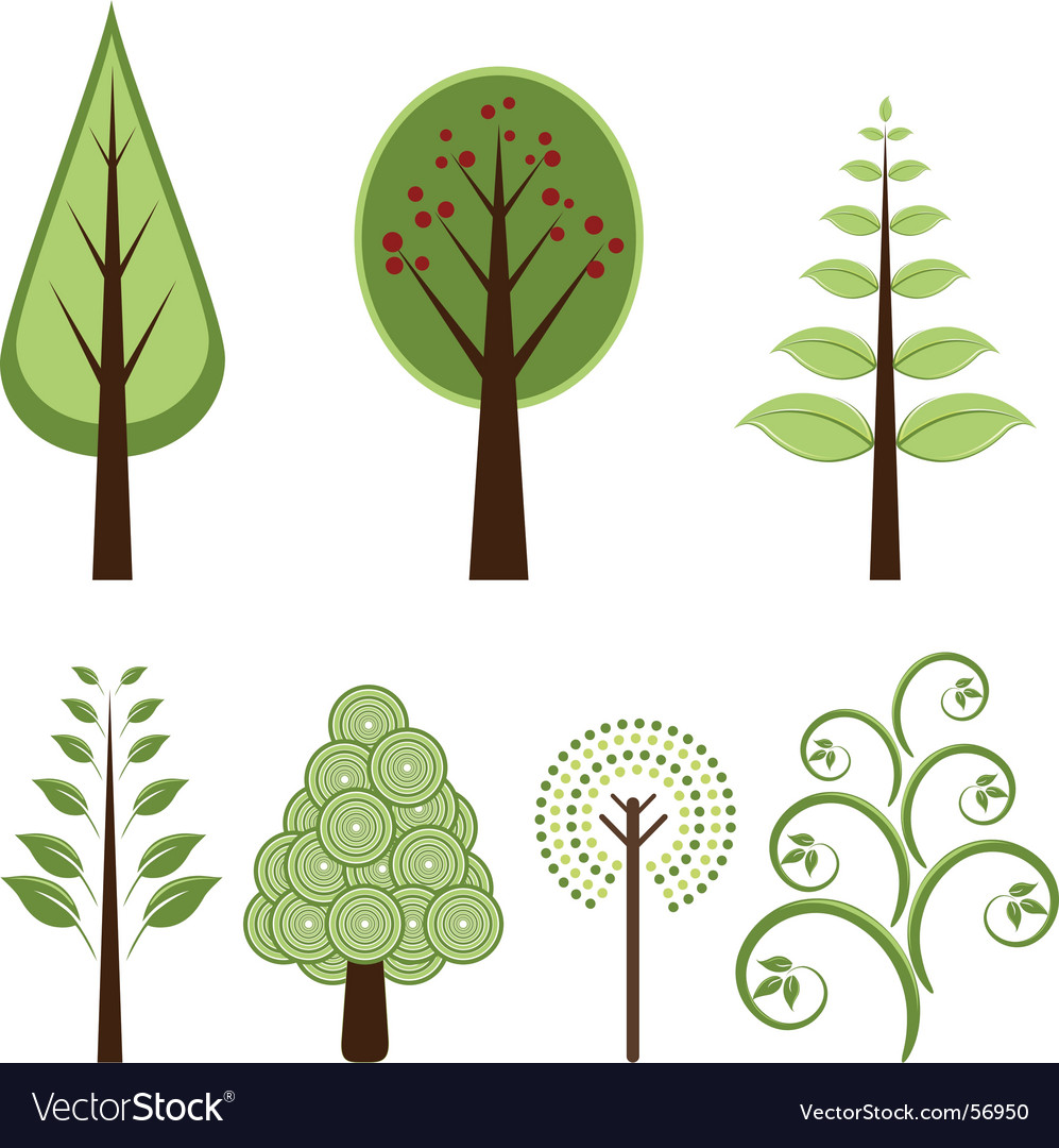 Trees Royalty Free Vector Image - VectorStock