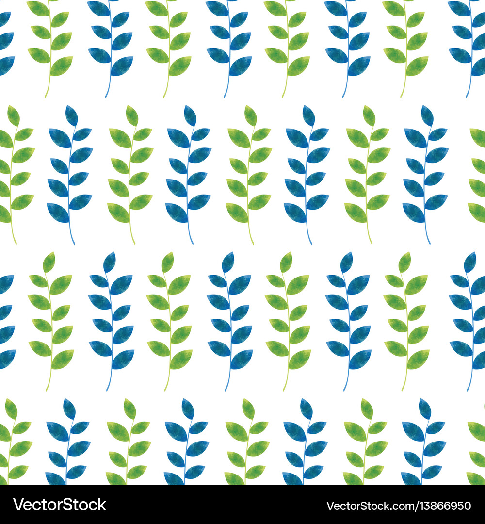 Watercolor branches paint background art Vector Image