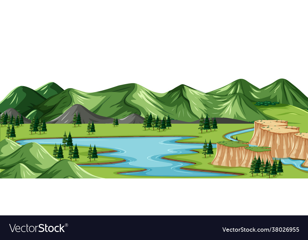 A green nature landscape background Royalty Free Vector