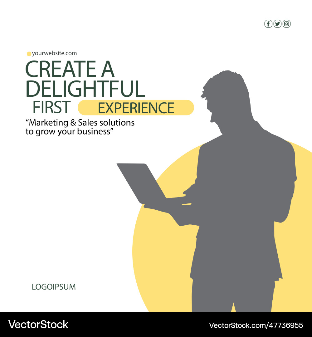 Creative digital marketing social media post Vector Image
