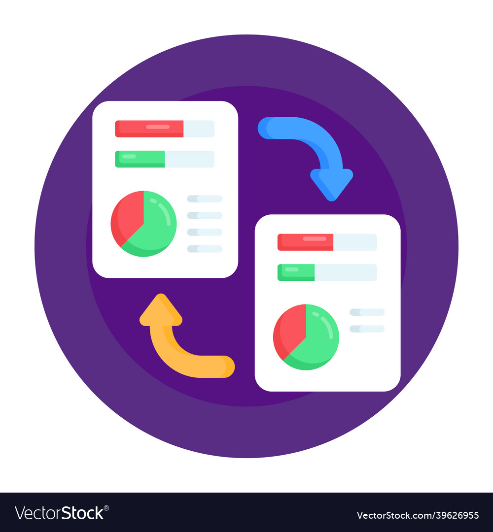 Data transform Royalty Free Vector Image - VectorStock