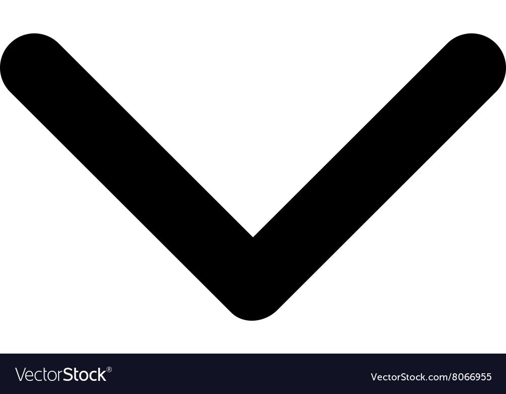 Direction down flat icon Royalty Free Vector Image