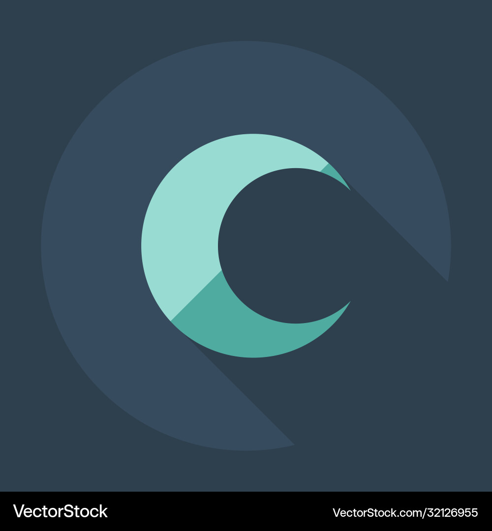 Flat modern design with shadow icons moon Vector Image