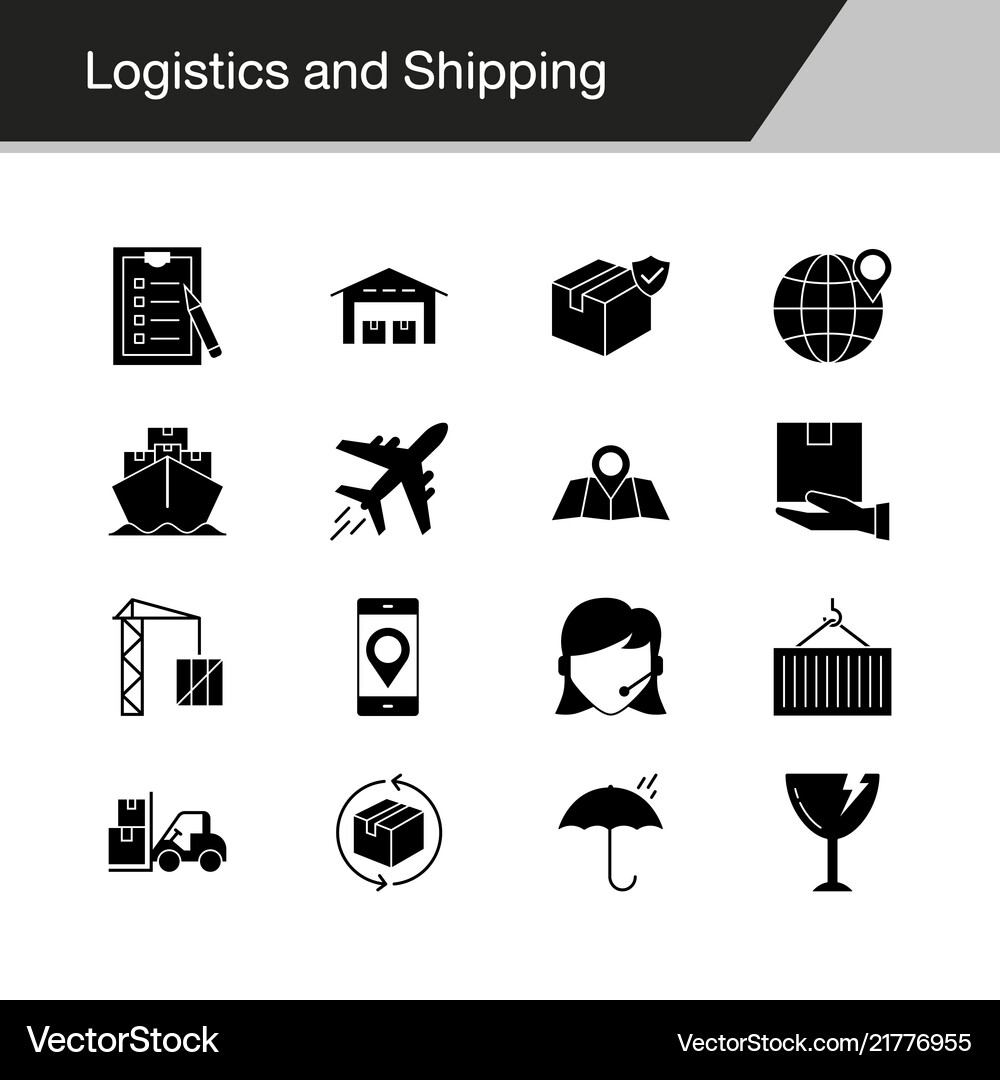 Logistics and shipping icons design Royalty Free Vector