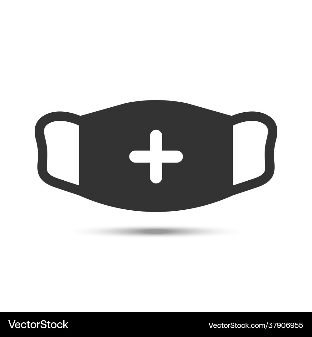 Medical mask icon isolated Royalty Free Vector Image
