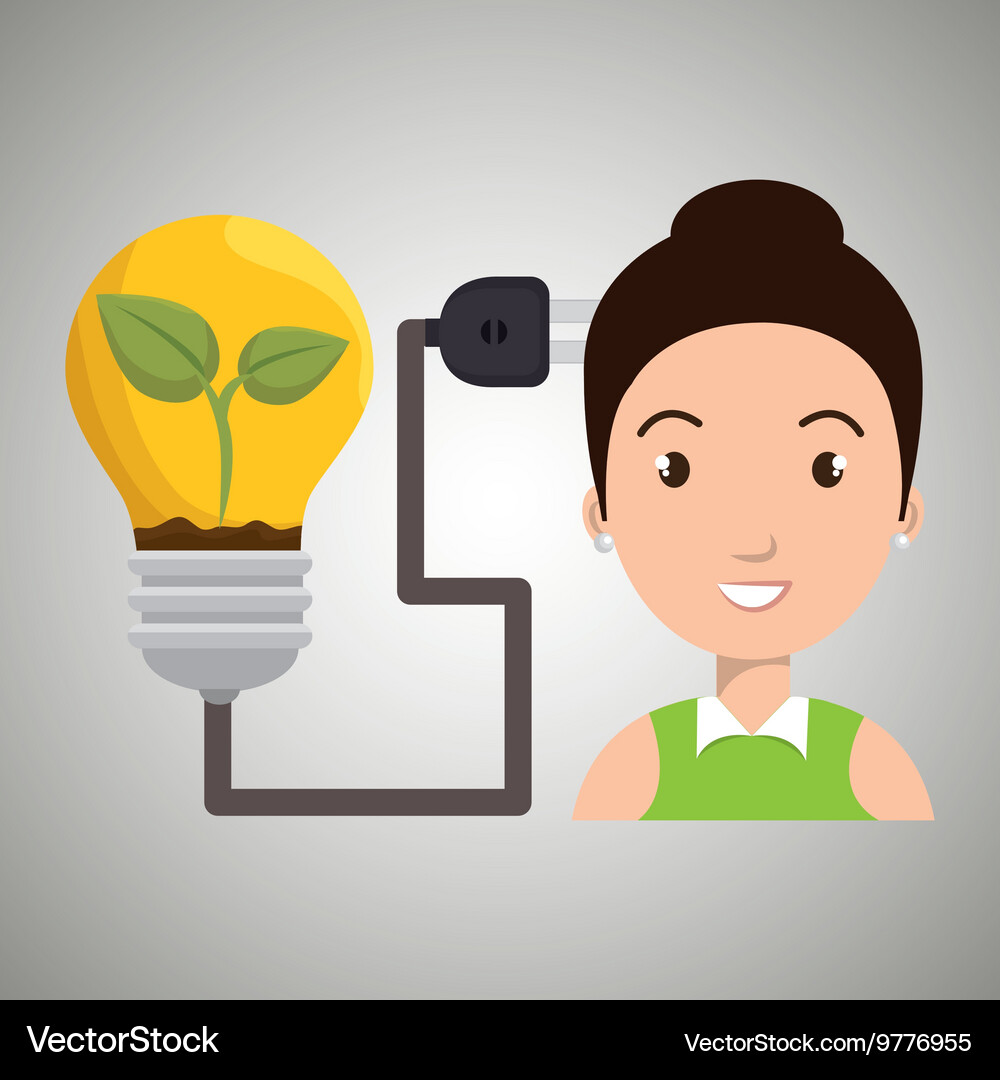 People and electricity isolated icon design Vector Image