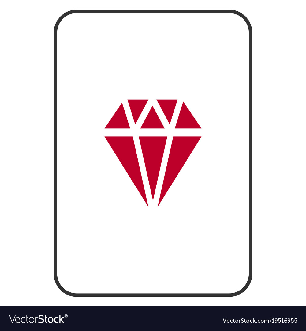 Ruby playing card Royalty Free Vector Image - VectorStock