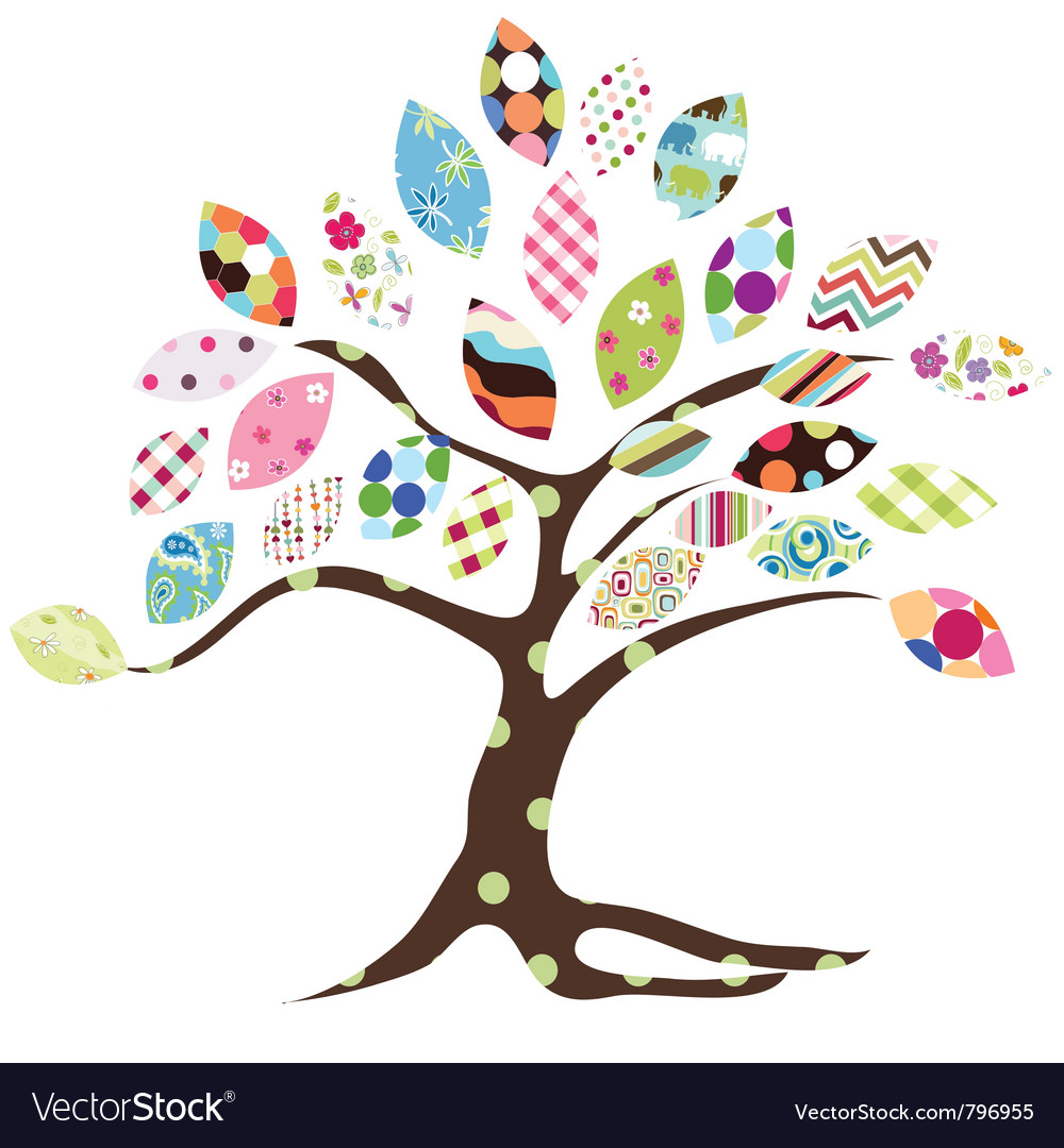 Tree pattern Royalty Free Vector Image - VectorStock