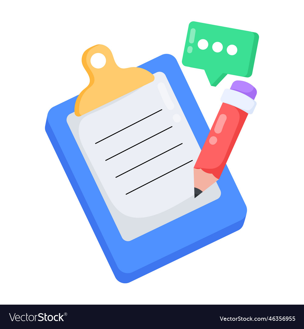 Writing pad Royalty Free Vector Image - VectorStock