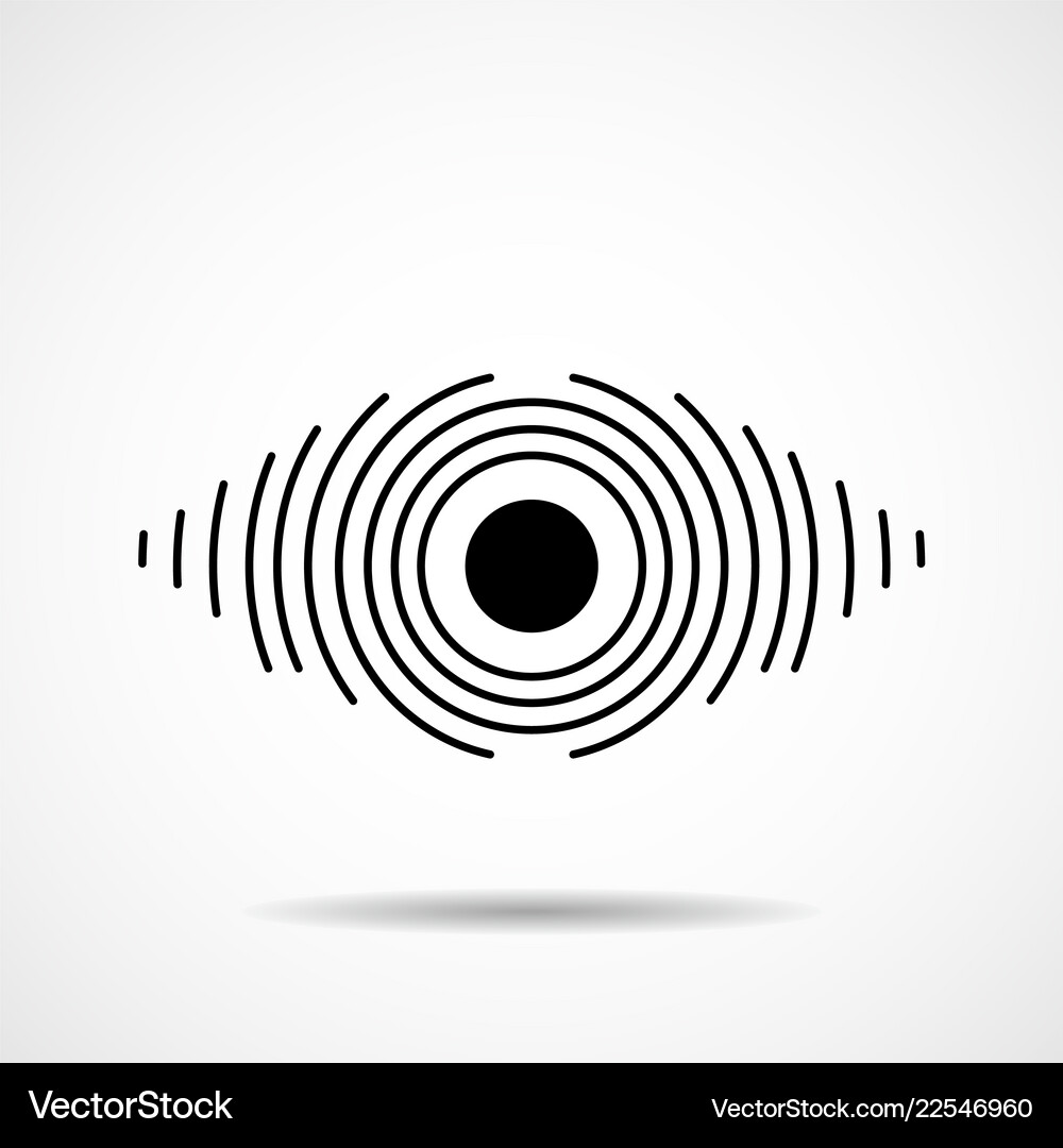 Abstract eye lines logo symbol Royalty Free Vector Image