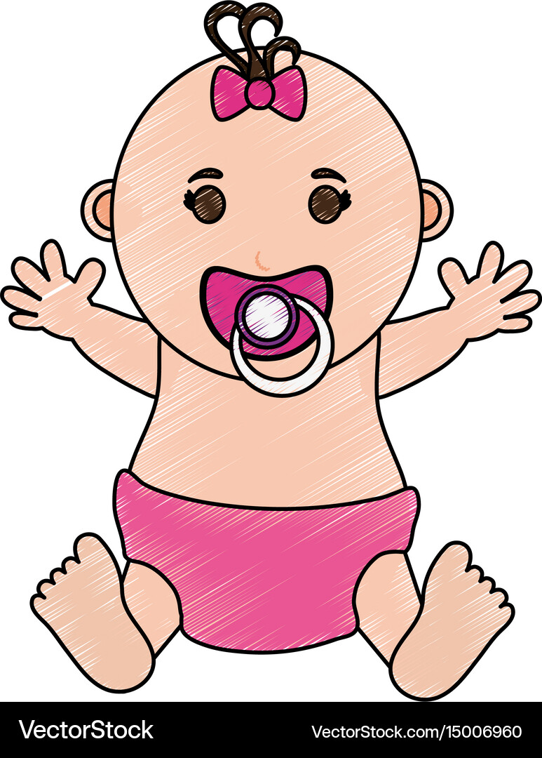 Baby girl Royalty Free Vector Image - VectorStock