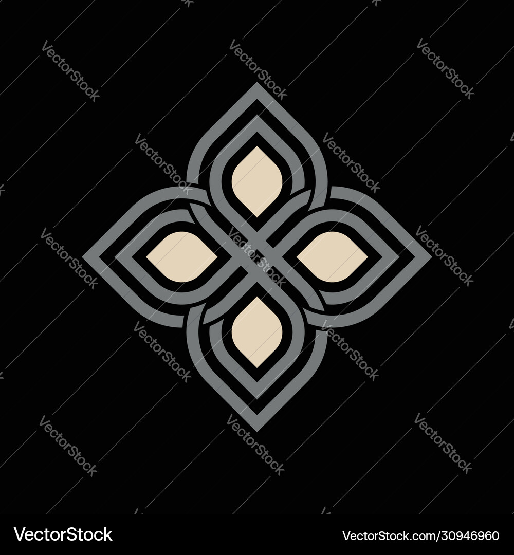 Blossom flower logo template design eps Royalty Free Vector