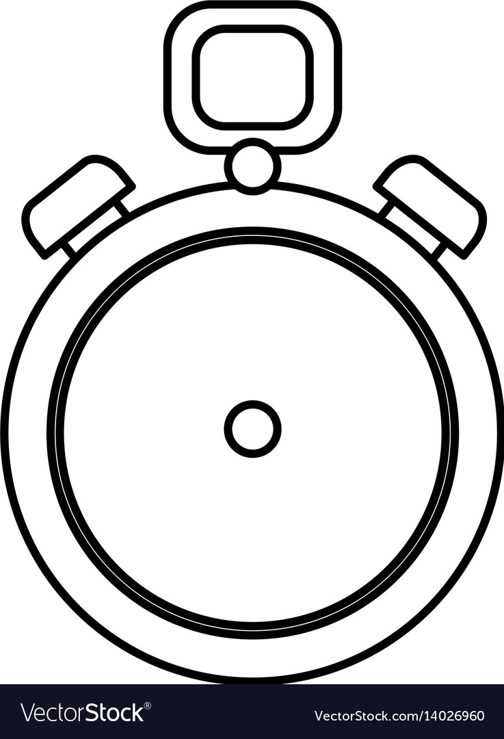 Chronometer timer isolated icon Royalty Free Vector Image