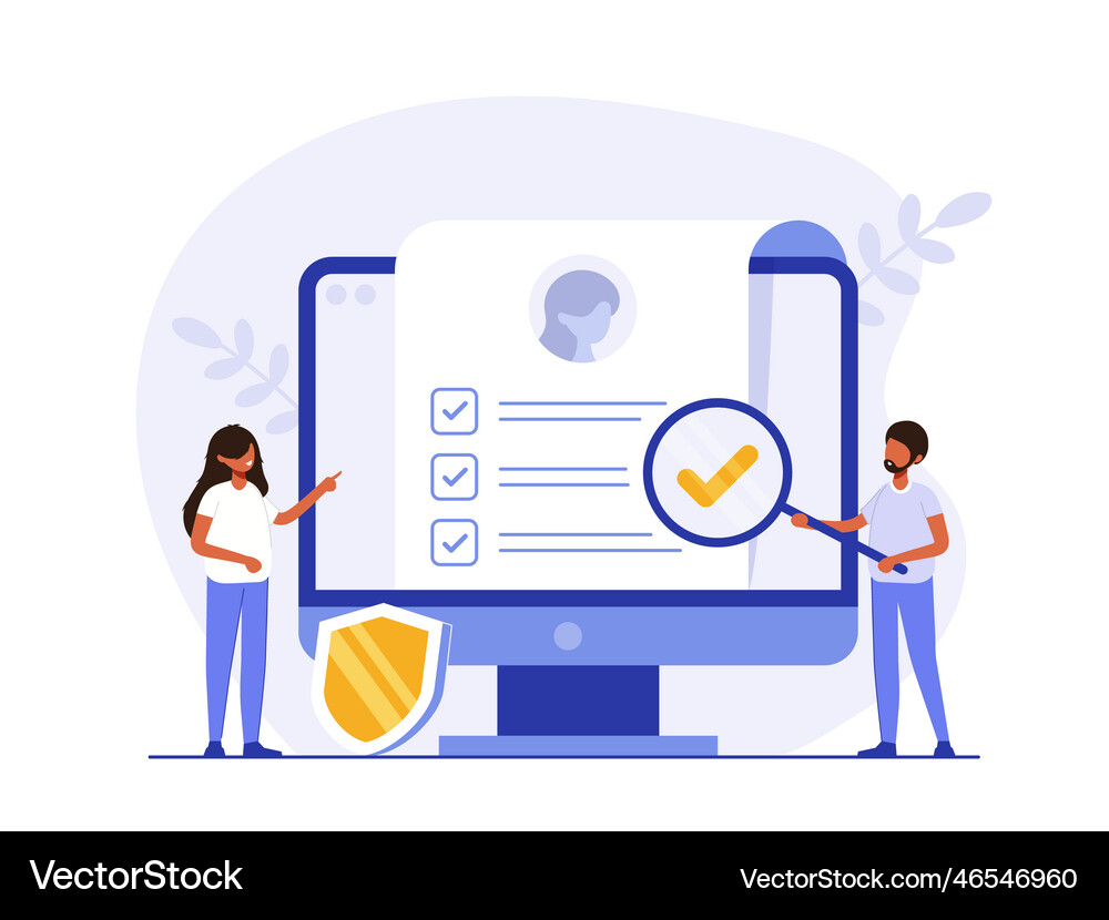 Contract character gets acquainted Royalty Free Vector Image