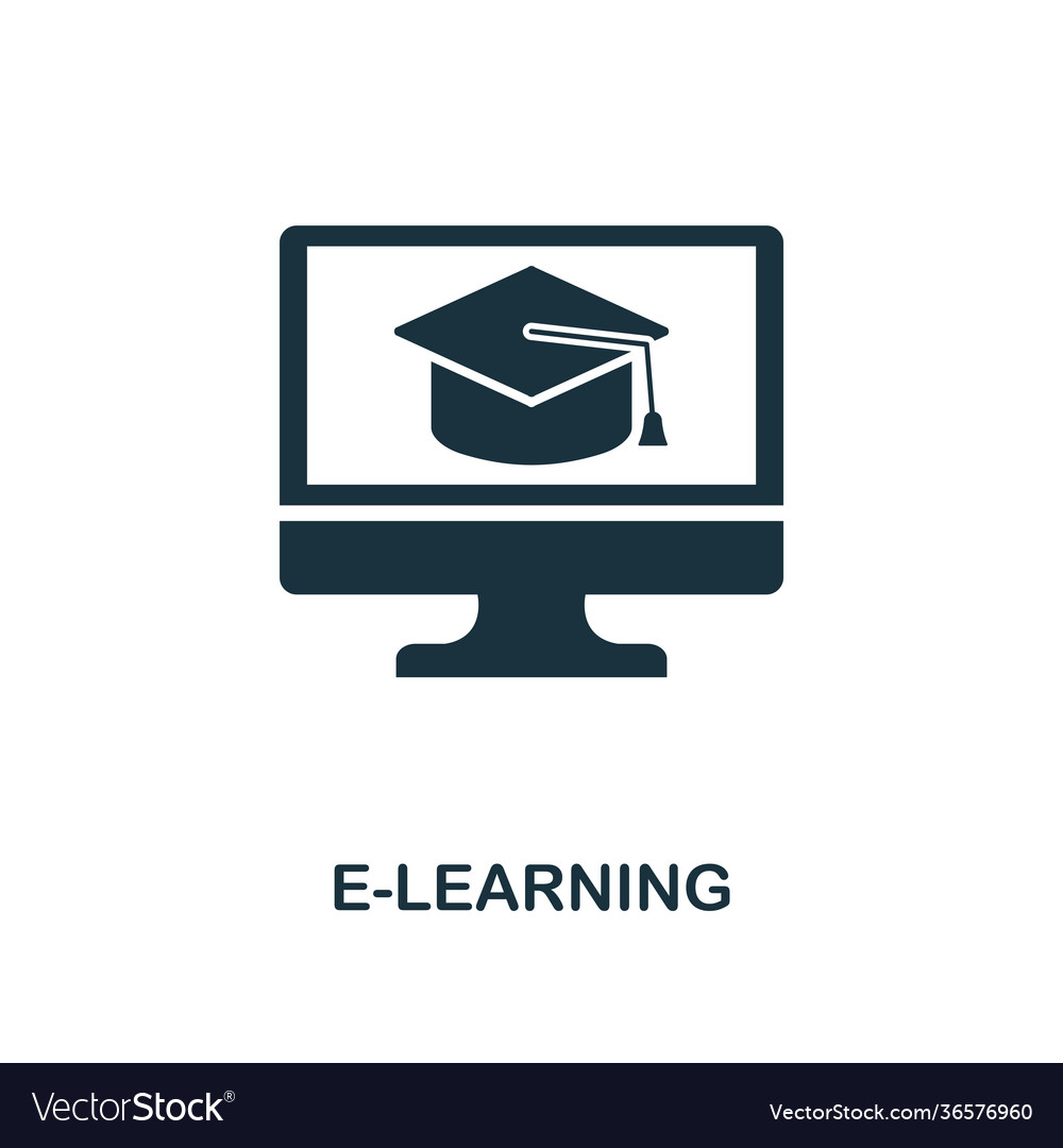 E-learning creative icon simple element Royalty Free Vector E-learning creative icon simple element Royalty Free Vector