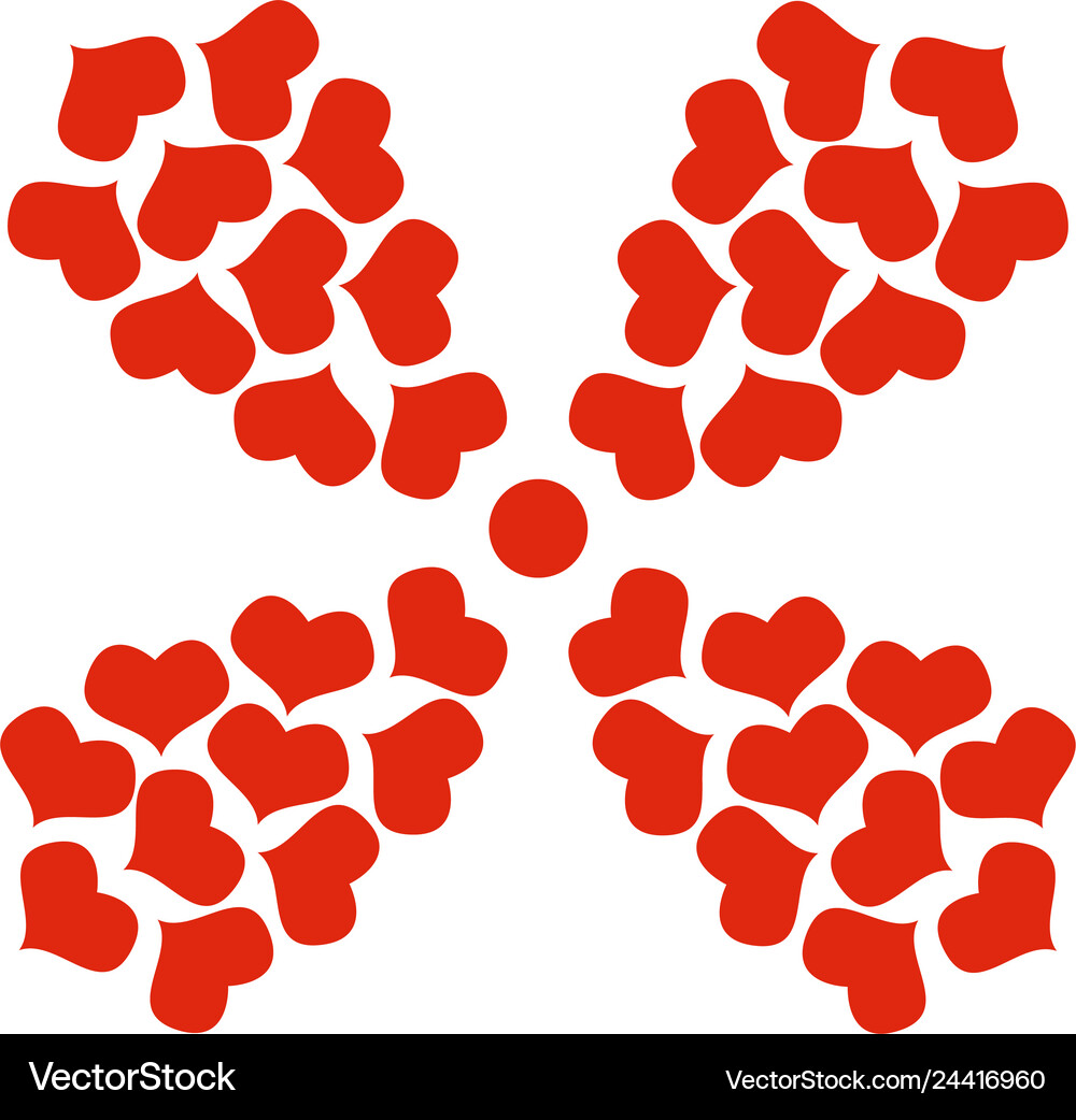 Heart pattern background look sweet and beautiful Vector Image