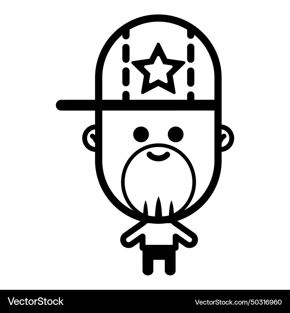Man character flat icon isolated on white Vector Image