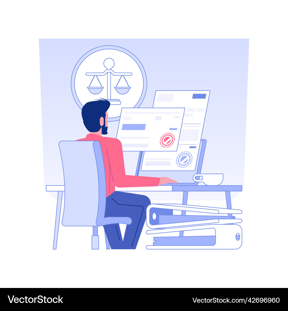 Prepare legal documents isolated concept Vector Image