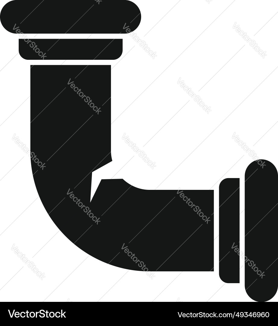 Water pipe crack icon simple washing Royalty Free Vector