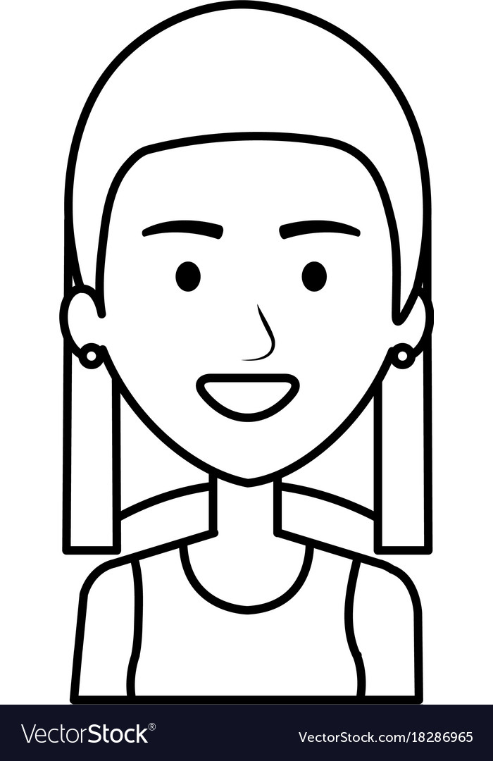 Beautiful woman avatar character Royalty Free Vector Image