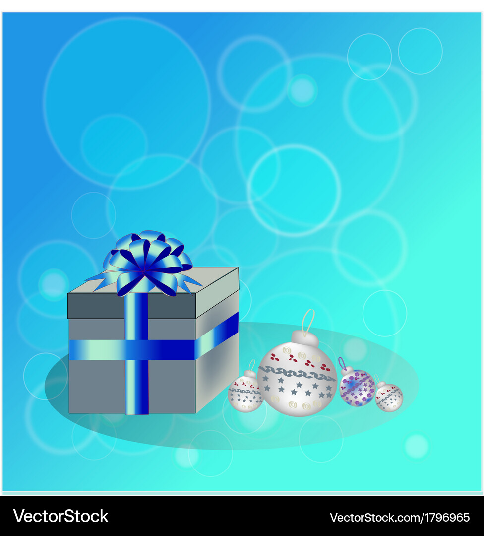 Box and spheres for a fir tree1 Royalty Free Vector Image