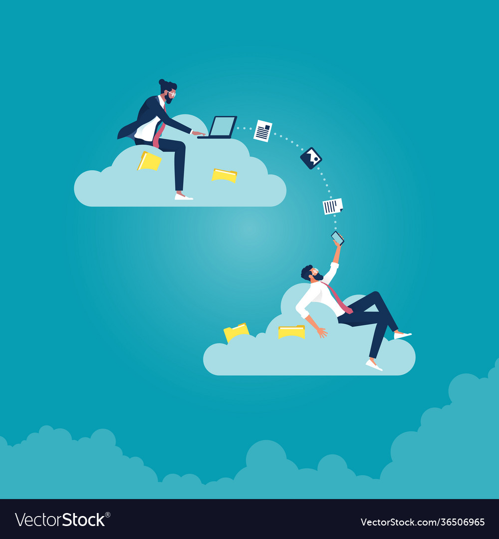 Business technology cloud computing service Vector Image