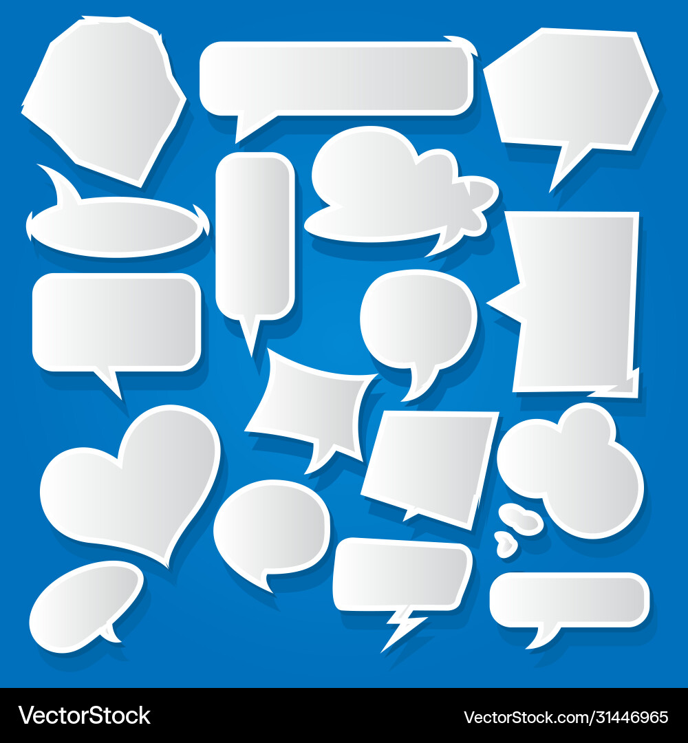 Comic bubble speech balloons cartoon Royalty Free Vector