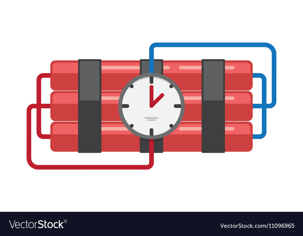 Dynamite bomb explosion Royalty Free Vector Image