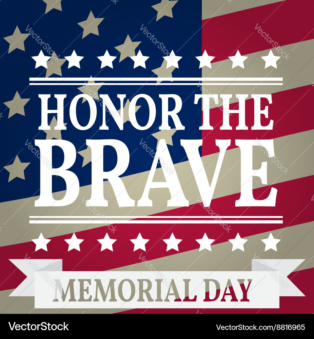 Happy memorial day greeting card Royalty Free Vector Image