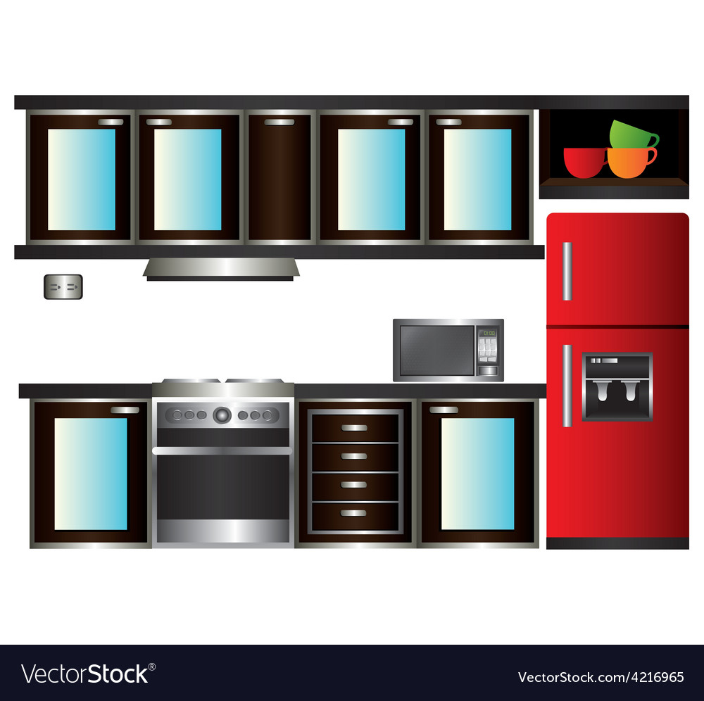 Kitchen design Royalty Free Vector Image - VectorStock
