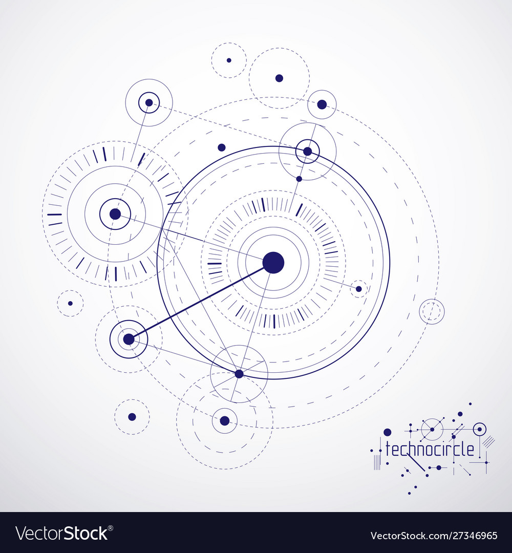 Mechanical engineering technology abstract Vector Image