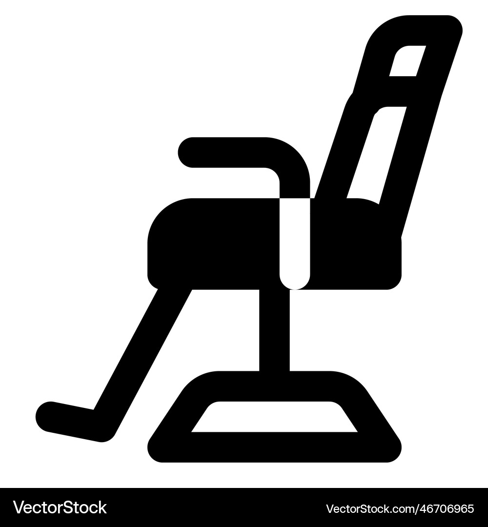 Recliner chair with adjustable footrest Royalty Free Vector