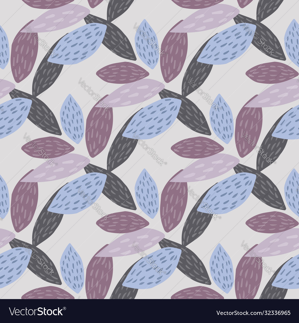 Seamless botanic pattern with leafs ornament Vector Image