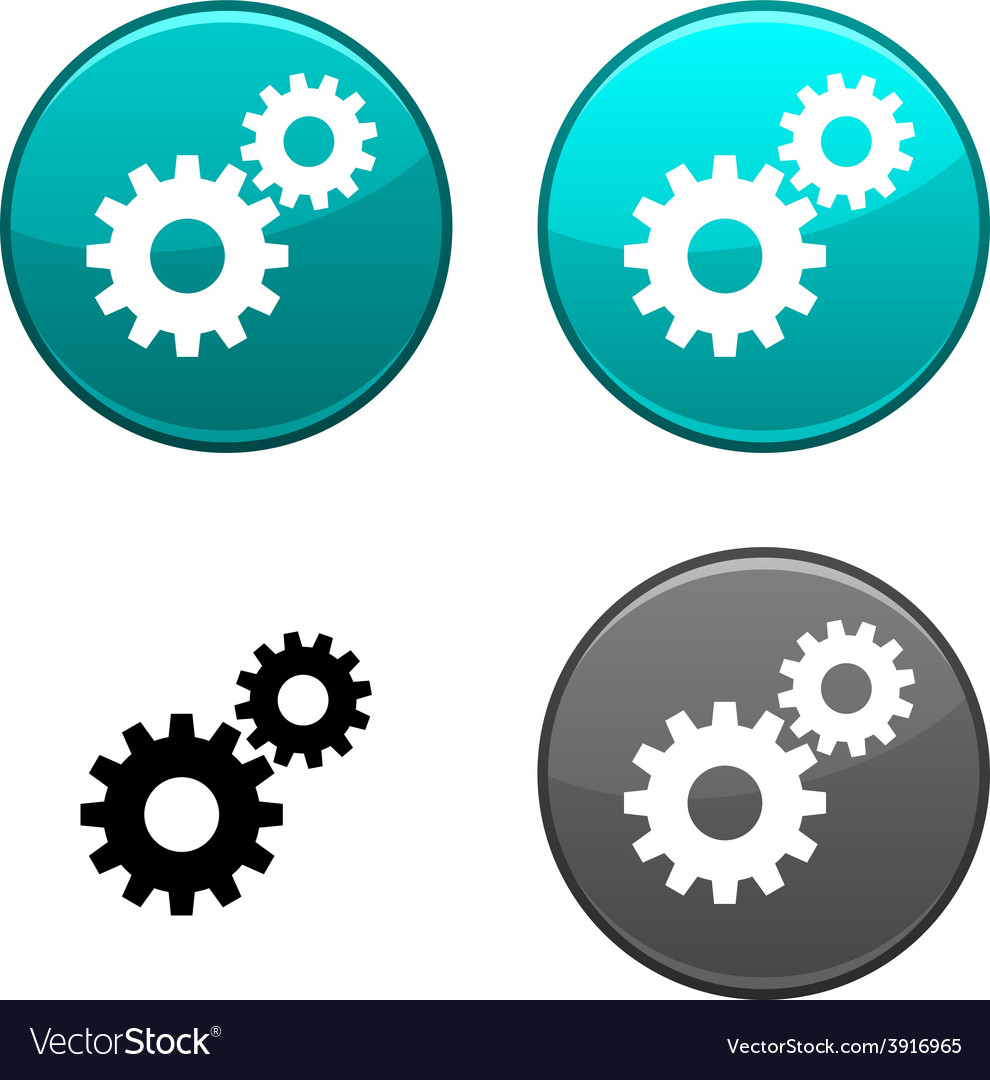 Settings button Royalty Free Vector Image - VectorStock
